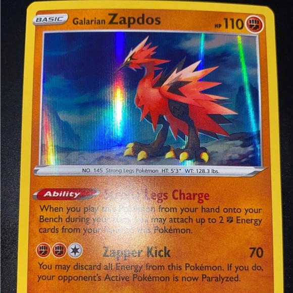 Pokemon | Toys | Galarian Zapdos Card Rare 8223 Deck Evolving Skies ...